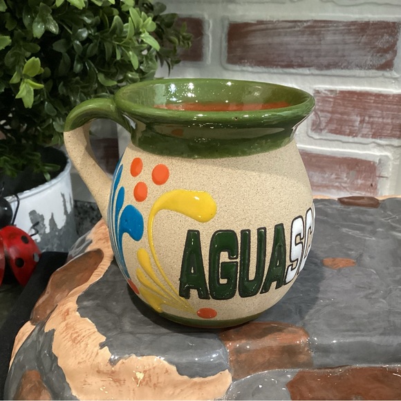 Dining | Mexican Pottery Mug Aguascalientes Themed Very Colorful ...